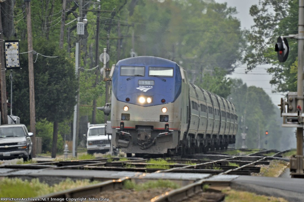 AMTK 194 leads Amtrak Regional Train 94
